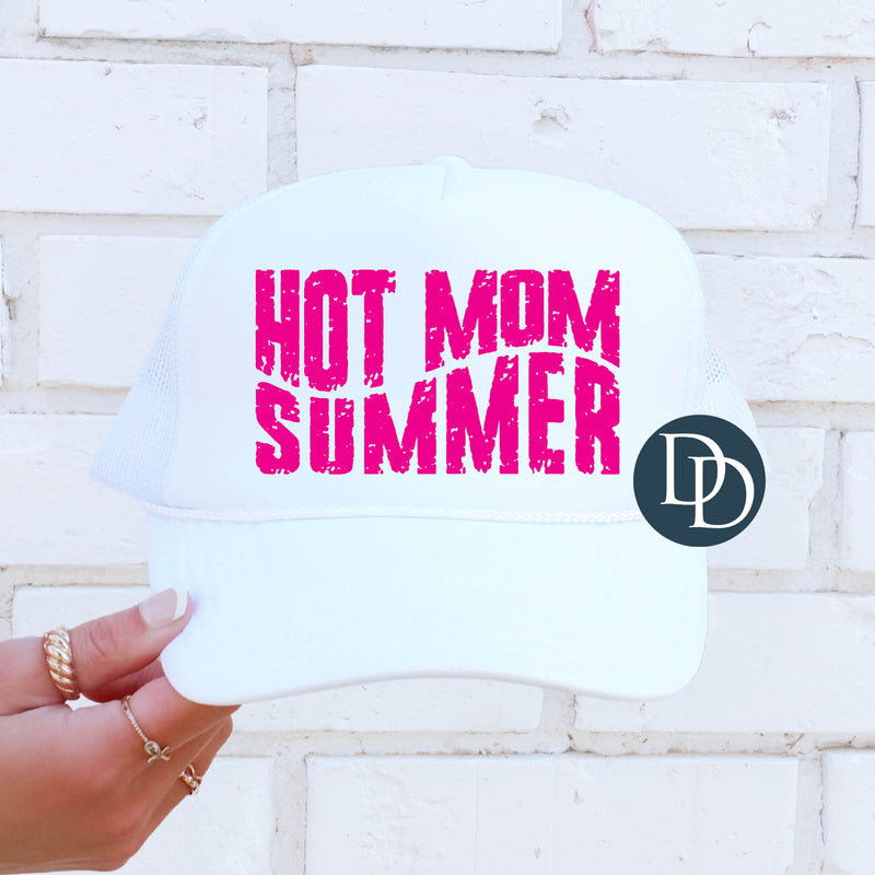 Distressed Wave Hot Mom Summer *DTF Hat Transfer* – Dapper Designs